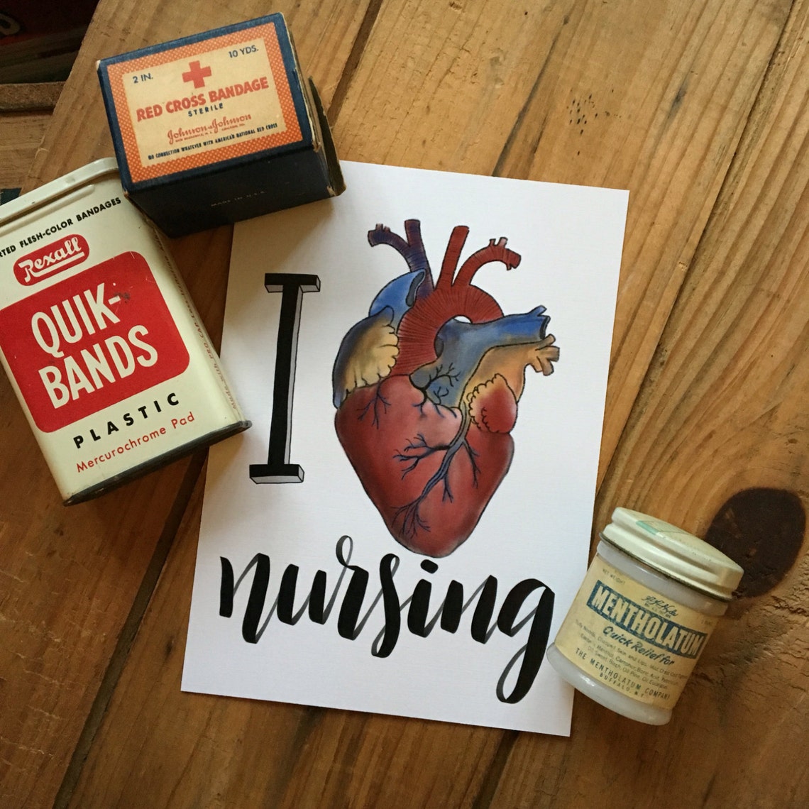 I anatomical Heart Nursing Print - Etsy