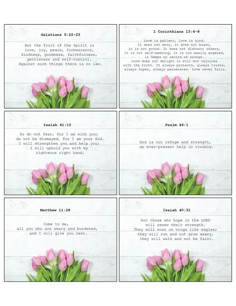 Printable Scripture Cards Instant Download Bible Verse - Etsy