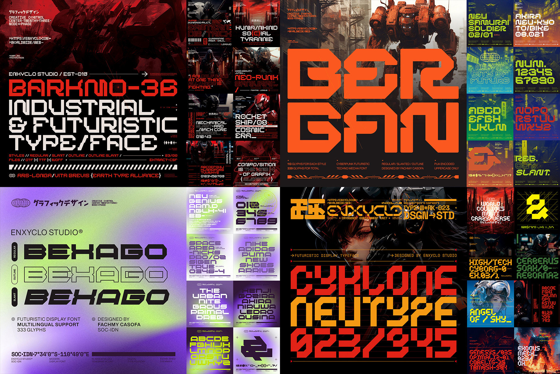 Cyberpunk Futuristic Y2k Scifi Font Bundle | Techno Gaming Mecha Robot ...