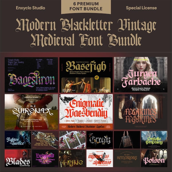 Medieval Script Fonts - Etsy