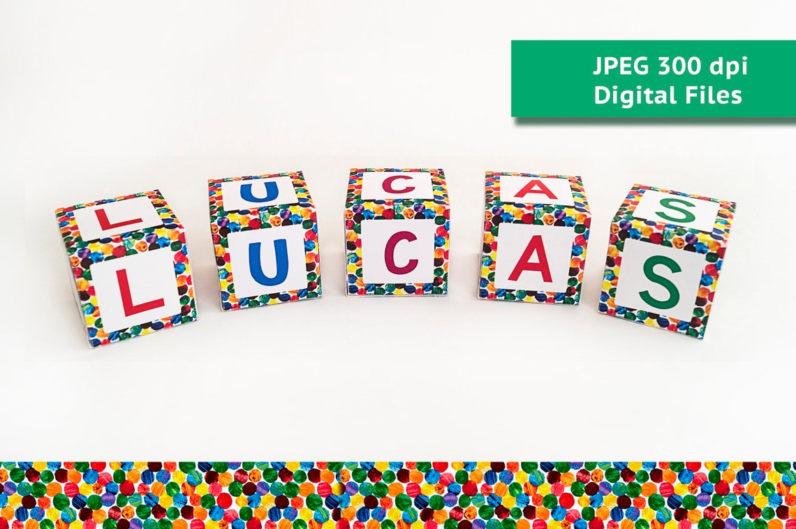 DIY Custom Name Blocks Digital Printable Template | Etsy
