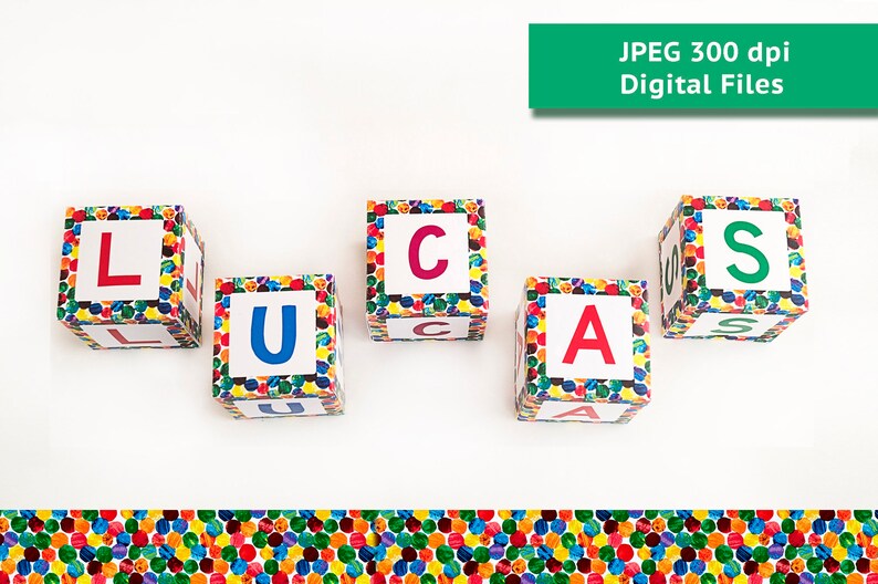 DIY Custom Name Blocks Digital Printable Template - Etsy