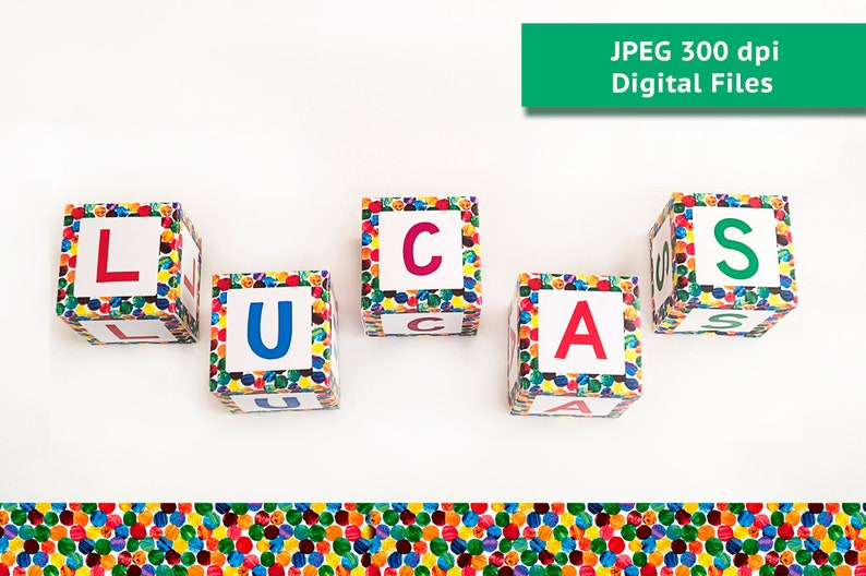 DIY Custom Name Blocks Digital Printable Template - Etsy