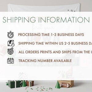 First Year Down Backdrop Banner - Etsy