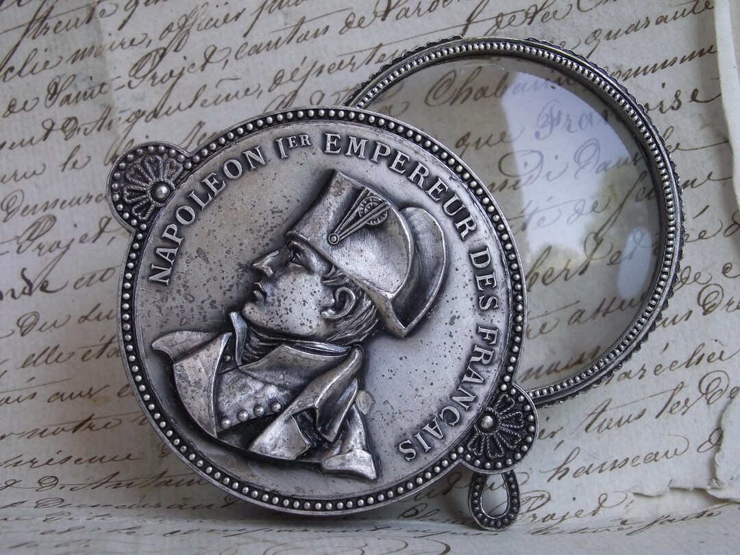 French Napoleon Bonaparte Magnifying Glass, Antique Loupe, French ...
