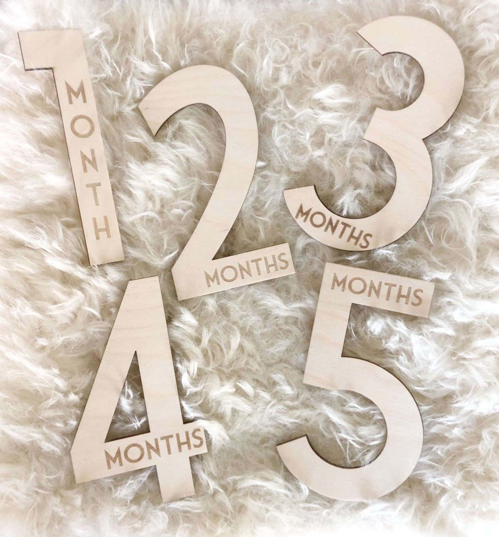 Baby Milestone Cards Wooden Monthly Baby Photo Prop Baby Shower Gift ...