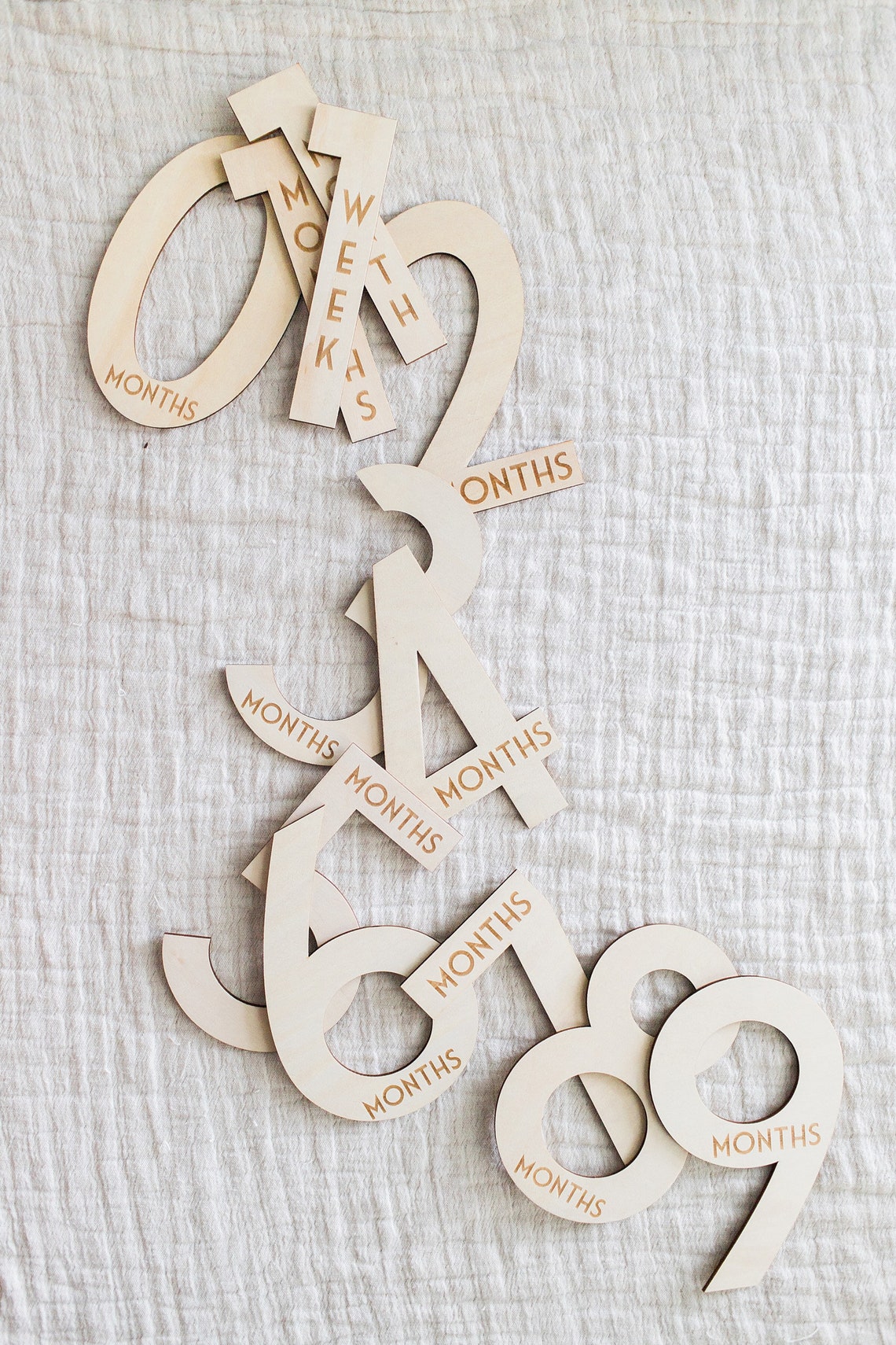 Baby Milestone Cards Wooden Monthly Baby Photo Prop Baby - Etsy