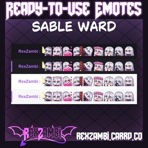 Static Sable Ward Emote Bundle | Streamer Emotes | Twitch Emotes ...