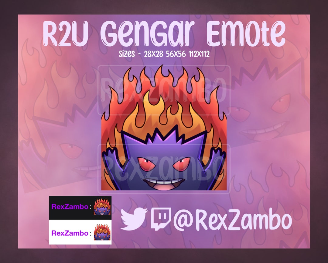 Gengar Fine Emote Ready to Use Twitch Emote This is Fine Hellmo Gengar ...