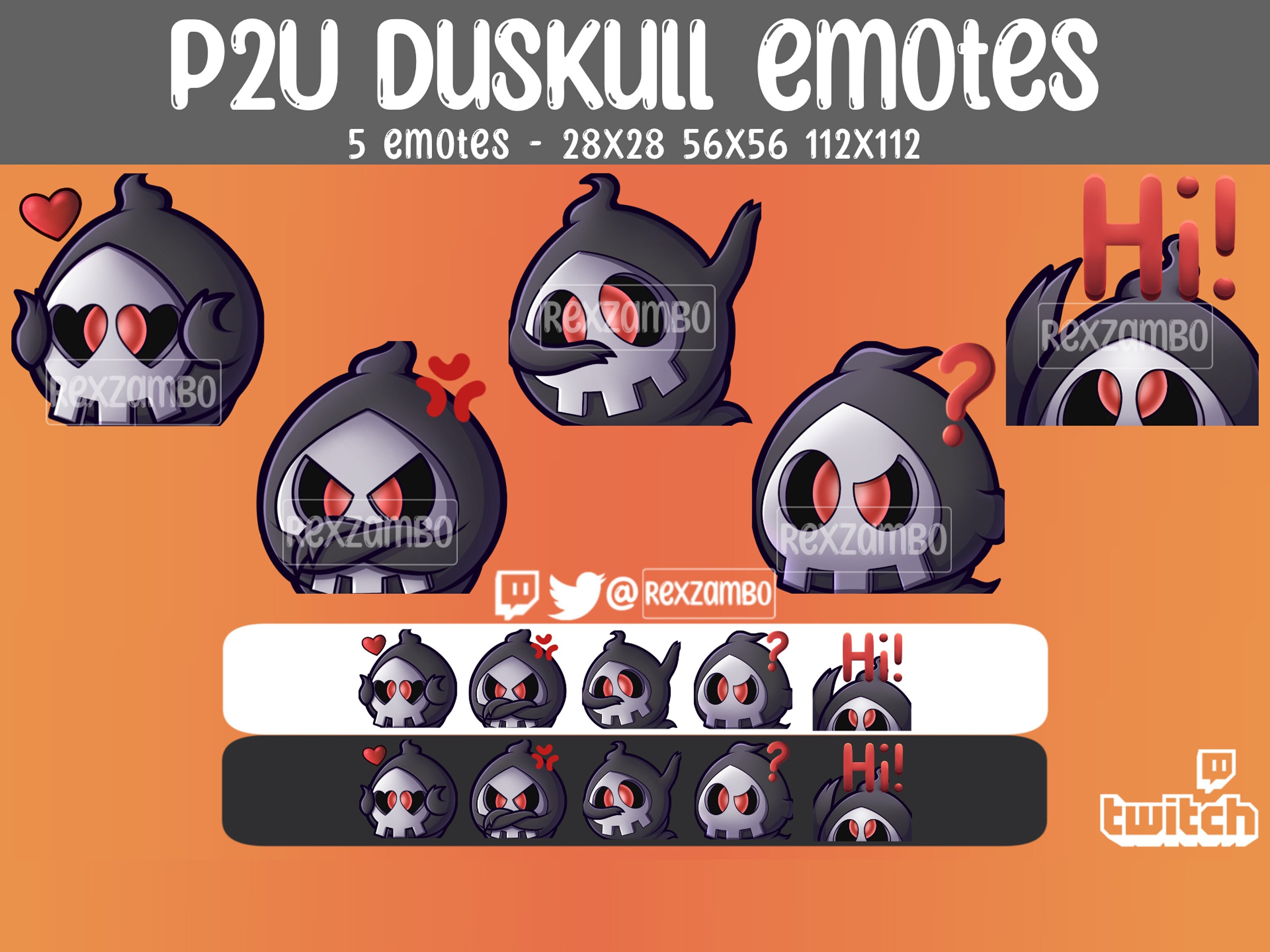 Duskull Emotes Twitch Emotes Ready to Use Pokemon - Etsy