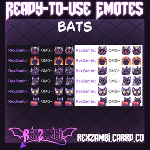 Static Bat Emote Bundle for Streaming | Streamer Emotes | Bat Twitch ...