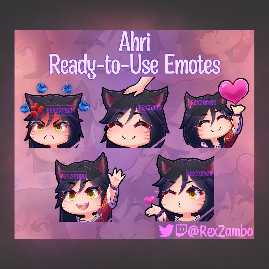 Ahri Emotes League of Legends Twitch Emotes Ready to Use Lol Streamer ...