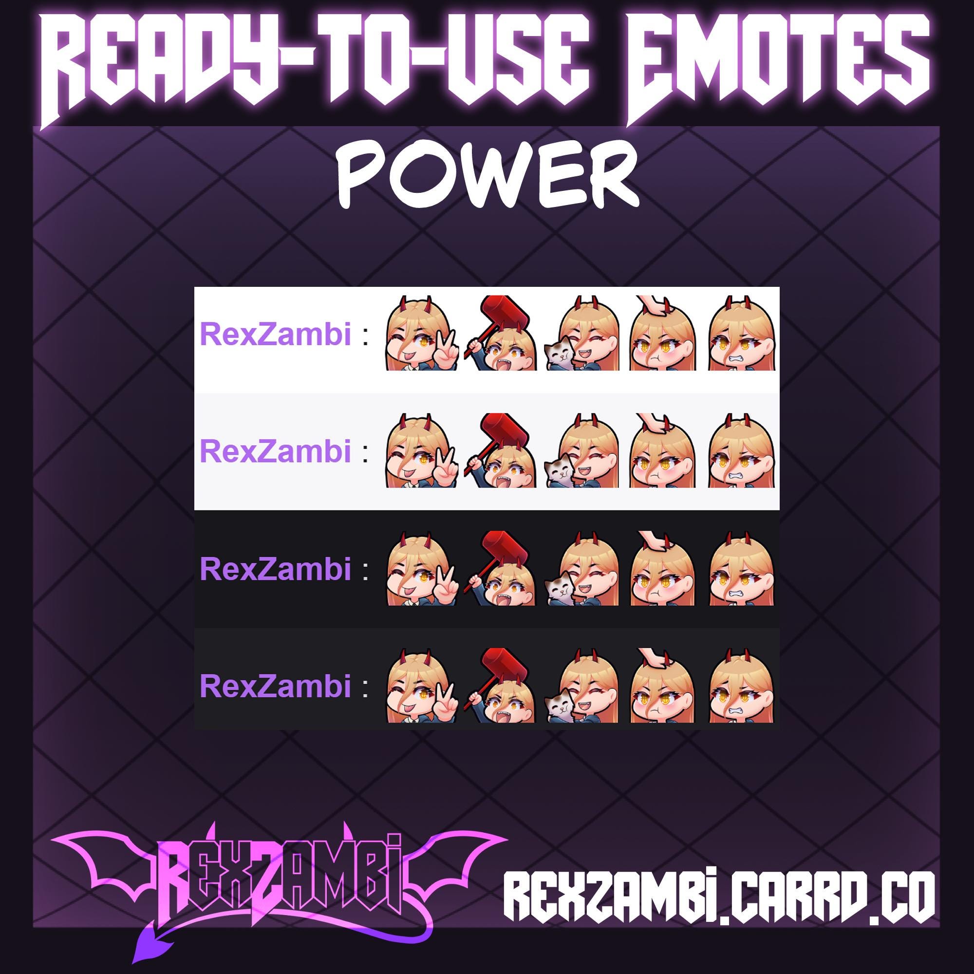Power | Twitch Emotes | Ready to Use | Chainsaw Man | Anime | Streamer ...