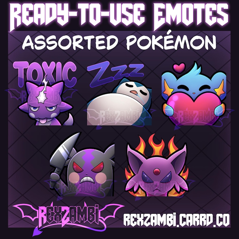 Assorted Pokemon Emotes | Ready to Use | Twitch Emotes | Espeon ...