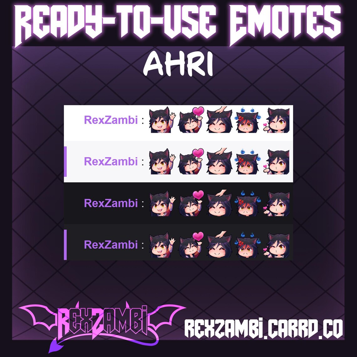 Ahri Emotes | League of Legends | Twitch Emotes | Ready to Use | Lol ...