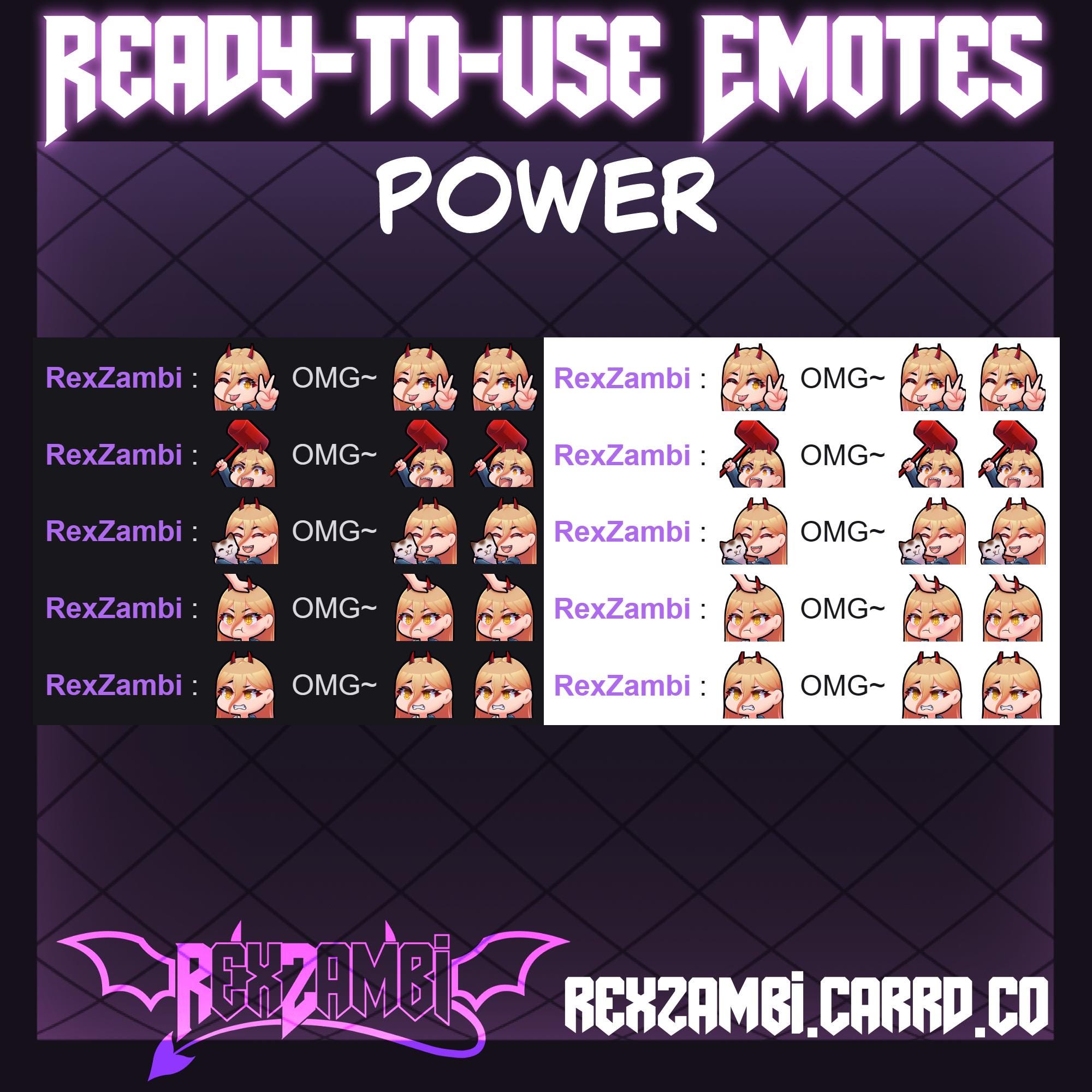 Power | Twitch Emotes | Ready to Use | Chainsaw Man | Anime | Streamer ...