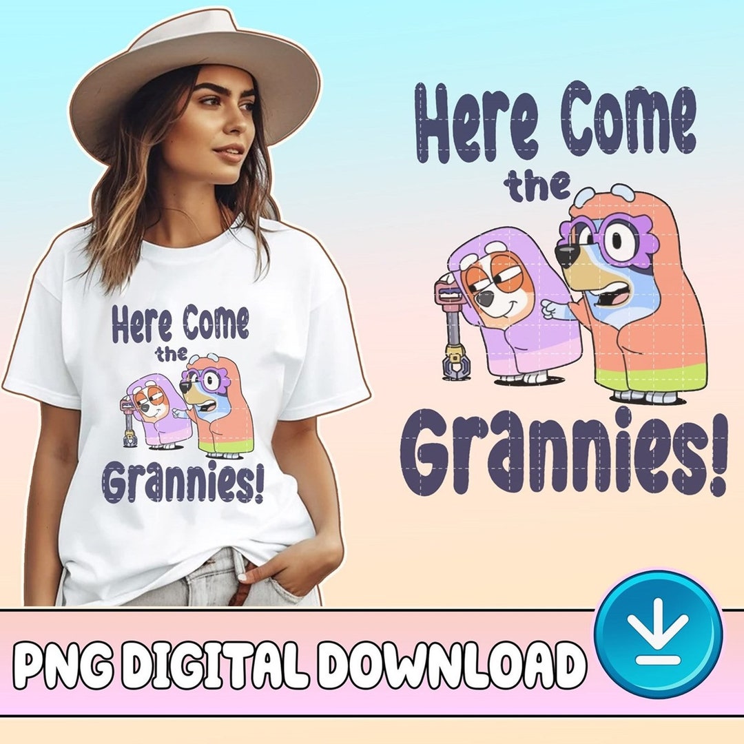 Bluey Here Come the Grannies Png, Here Comes the Grannies Png, Janet ...