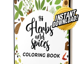 Medicinal Herb Plant Coloring Book Herb Garden Coloring Pages | Etsy