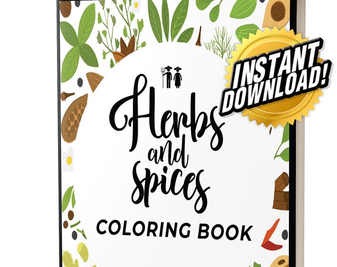 Medicinal Herb Plant Coloring Book Herb Garden Coloring Pages - Etsy