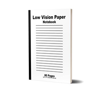 Low Vision Paper White Cover Visual Aid Journals - Etsy
