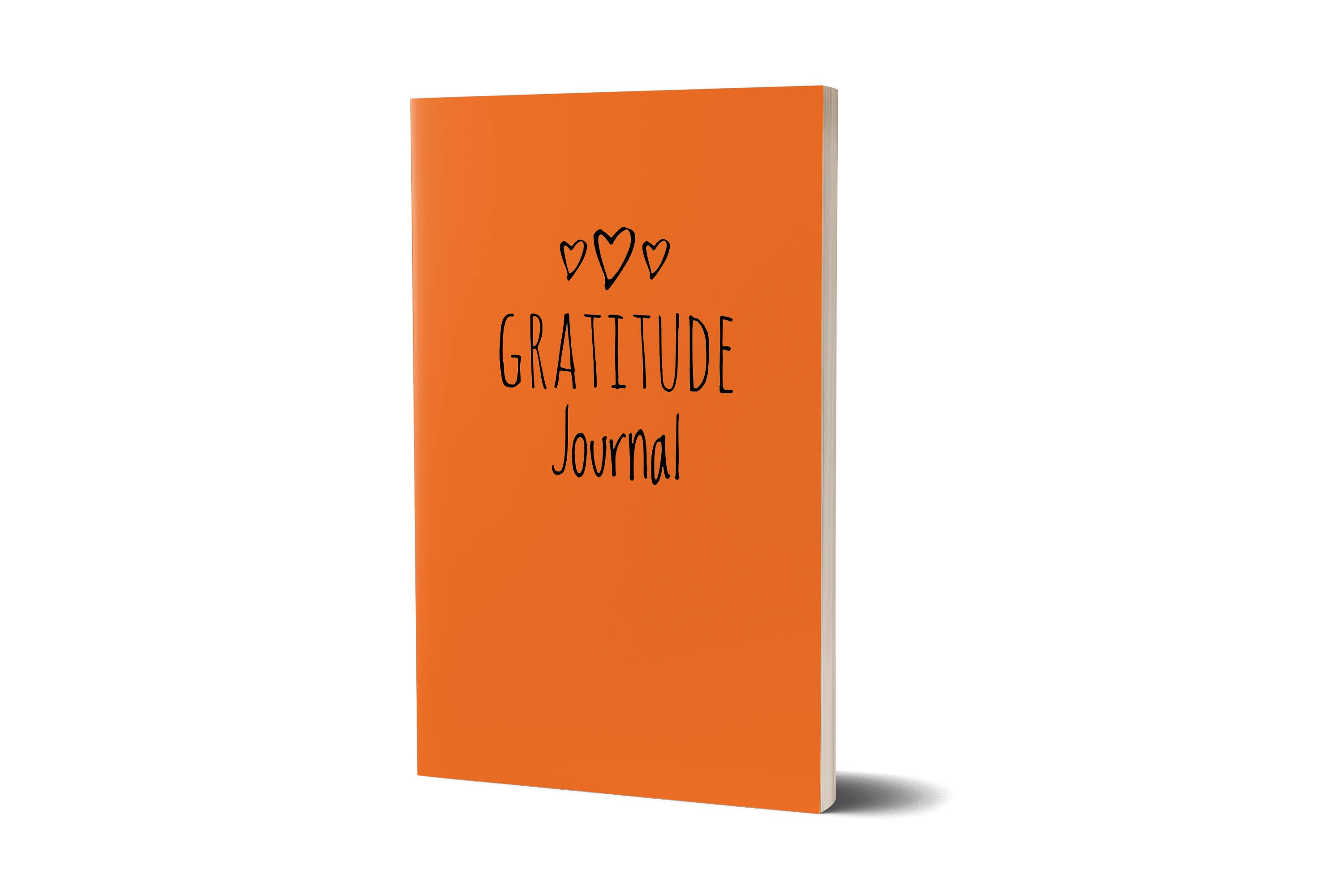 Gratitude Journalorange Cover Gratitude Promptsself Care - Etsy
