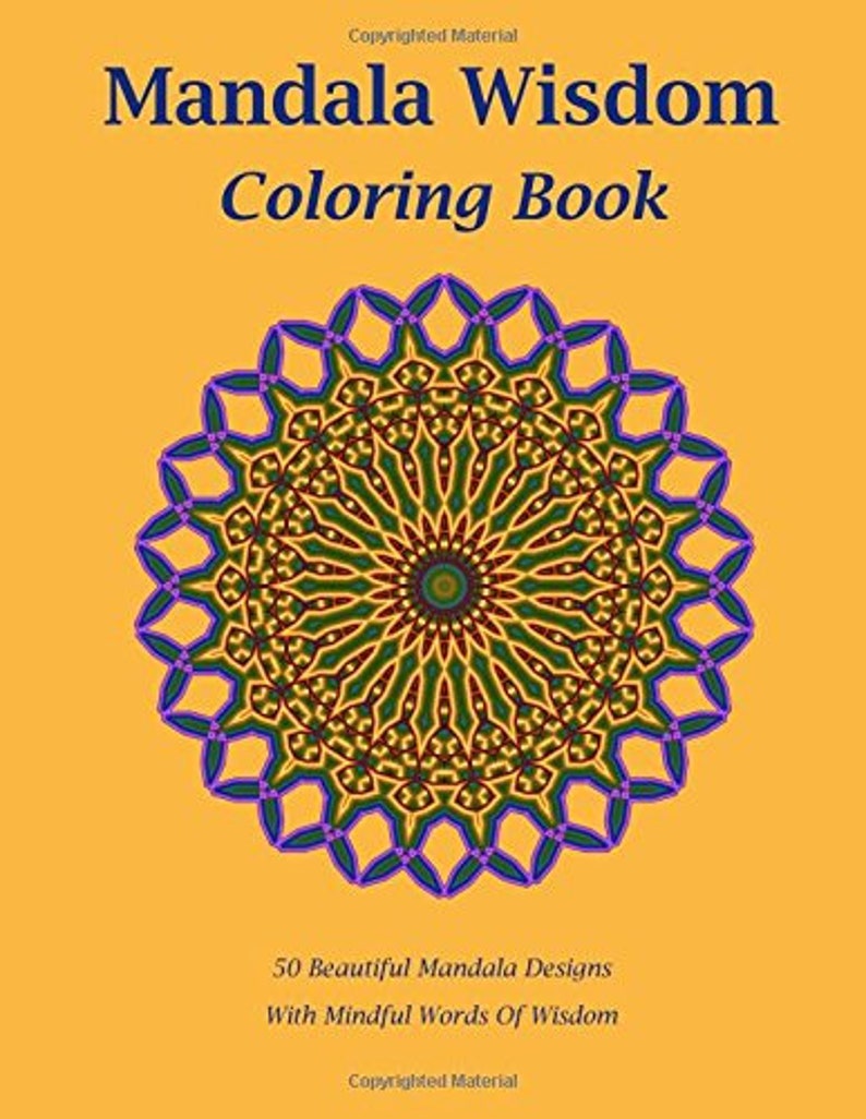 Mandala Wisdom Coloring Book Quote Book Inspiration Book - Etsy
