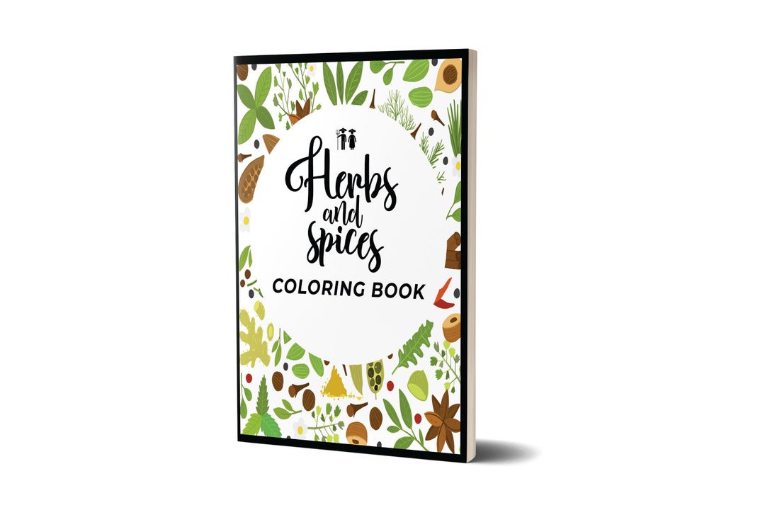 Herbs and Spices Garden Coloring Book, Herb Garden Coloring Pages ...