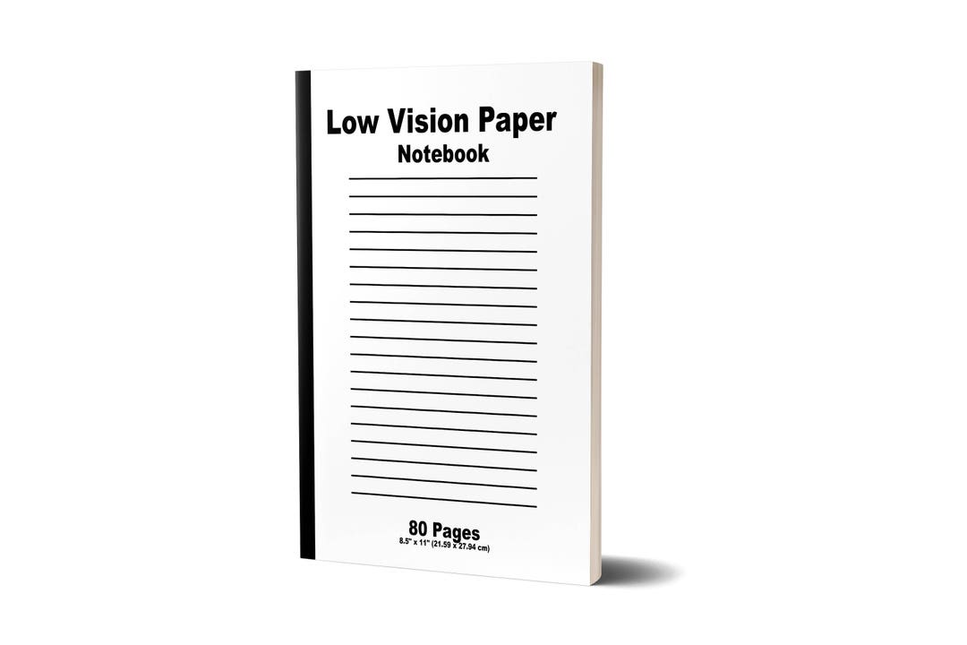 Low Vision Paper White Cover Visual Aid Journals - Etsy