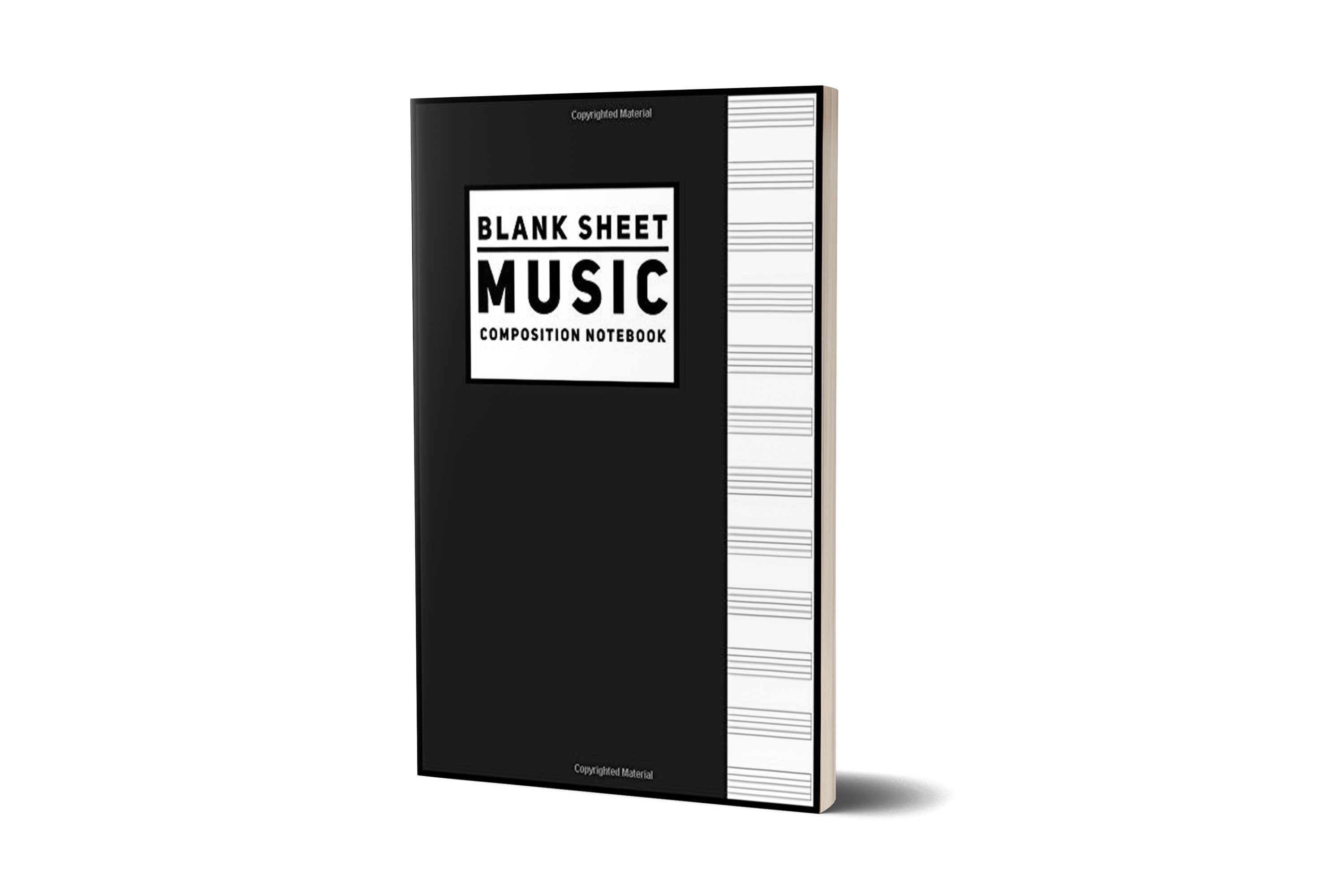 Blank Sheet Music Notebook / Black Cover / / Manuscript Paper - Etsy