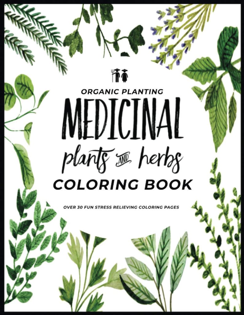 Medicinal Herb Plant Coloring Book Herb Garden Coloring Pages - Etsy