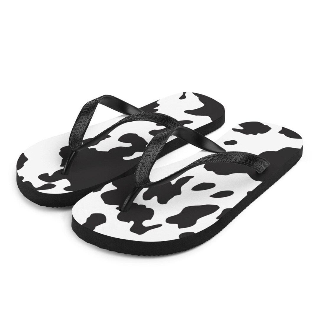 Animal Print Cow Flip Flop Sandals Unique Slippers for Women and Men - Etsy