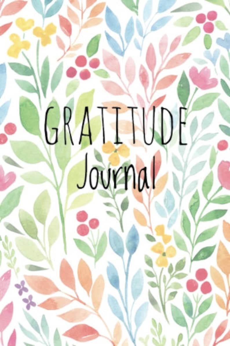 Gratitude Journal Floral Watercolor Gratitude Journals - Etsy