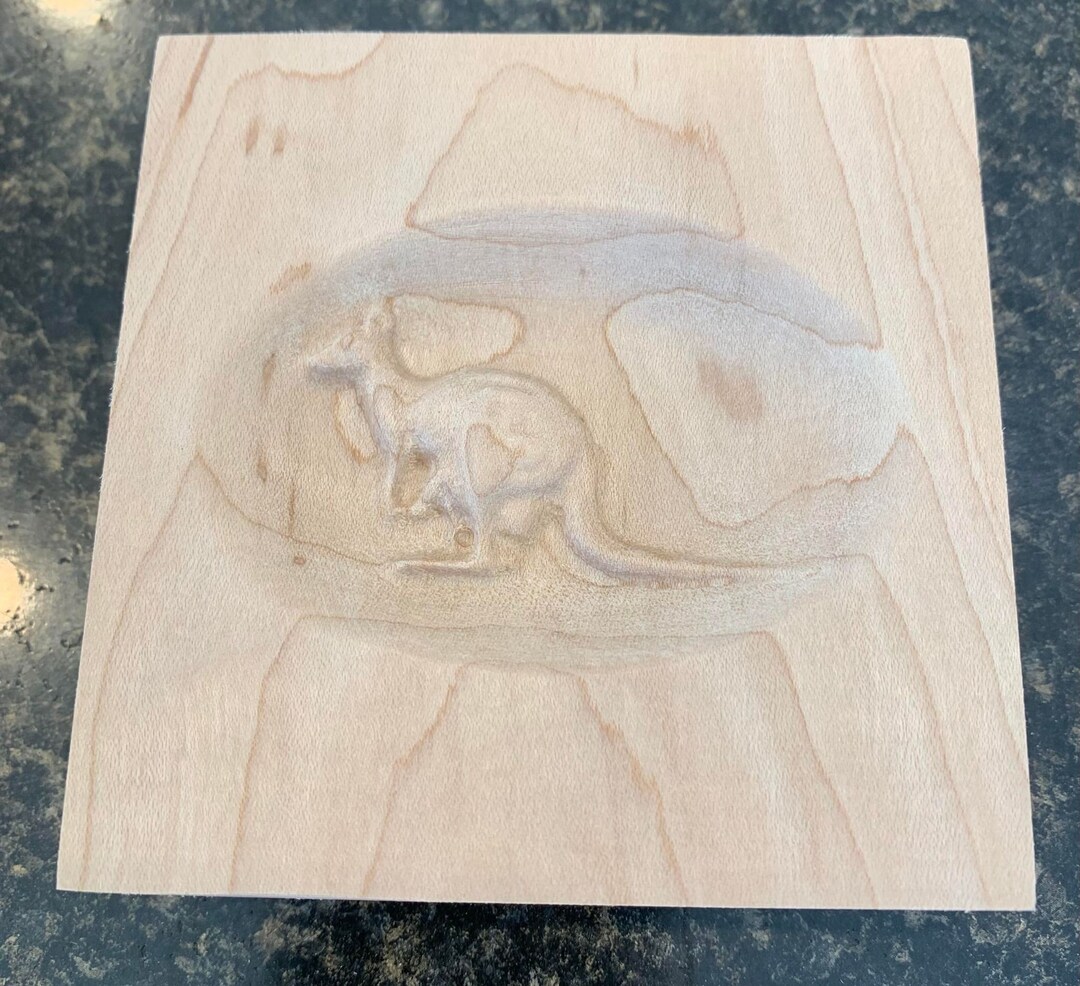 Kangaroo Engraving Trim Wood, Corner Trim Block, Door Trim Block ...
