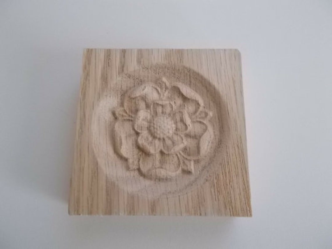 Tudor Rose Engraving Trim Wood Corner Trim Block Door Trim - Etsy
