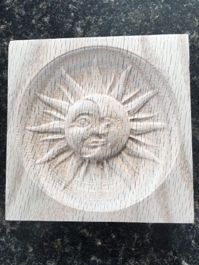Half Sun Moon Engraving Trim Wood Corner Trim Block Door - Etsy
