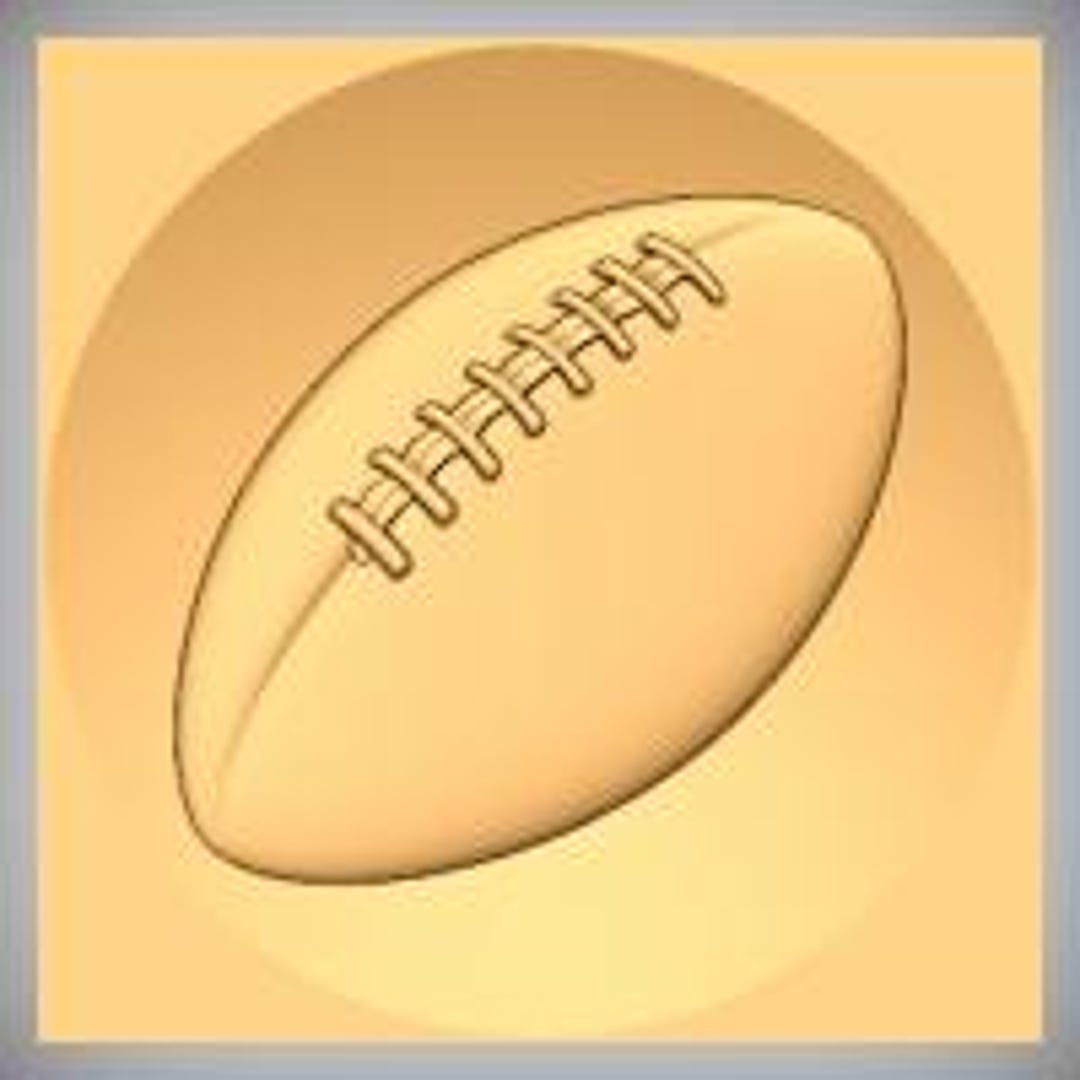 Football Sports Engraved Wood Block Custom Hardwood Rosette Decorative ...