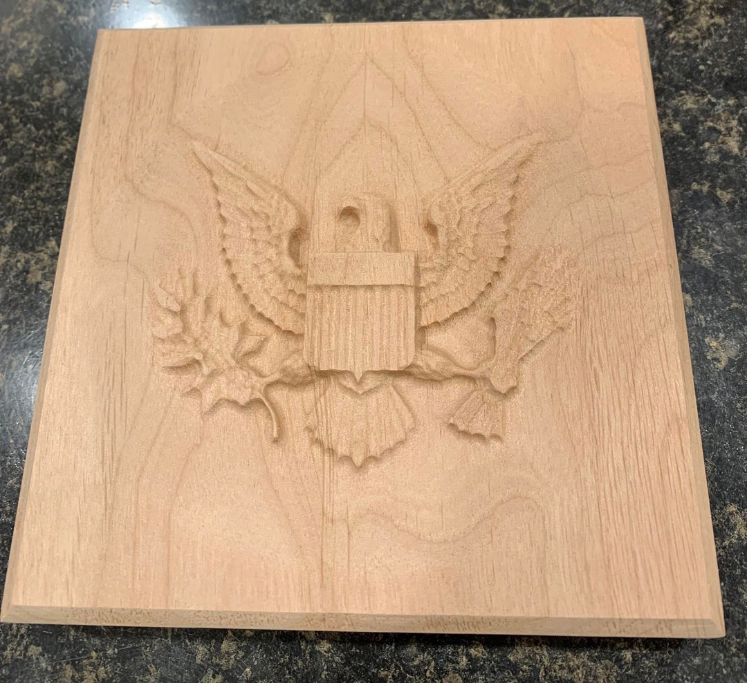 USA Eagle Engraving Trim Wood, Corner Trim Block, Door Trim Block ...