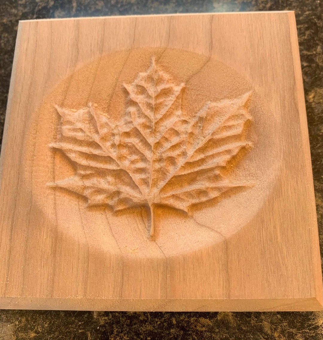 Maple Leaf Engraving Trim Wood, Corner Trim Block, Door Trim Block ...