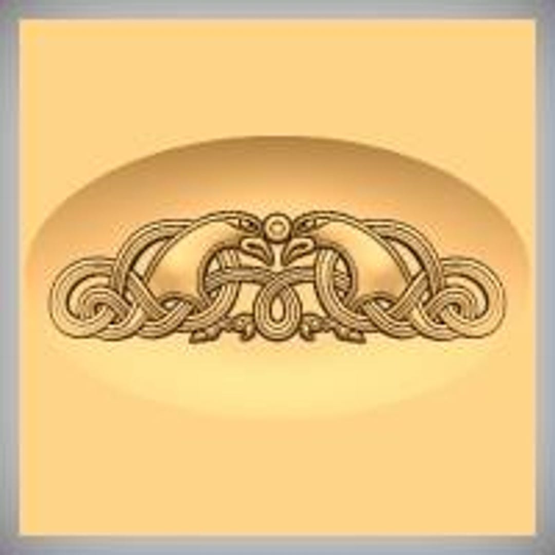 Celtic Birds Engraved Wood Trim Block: Square Rosette Decor - Etsy