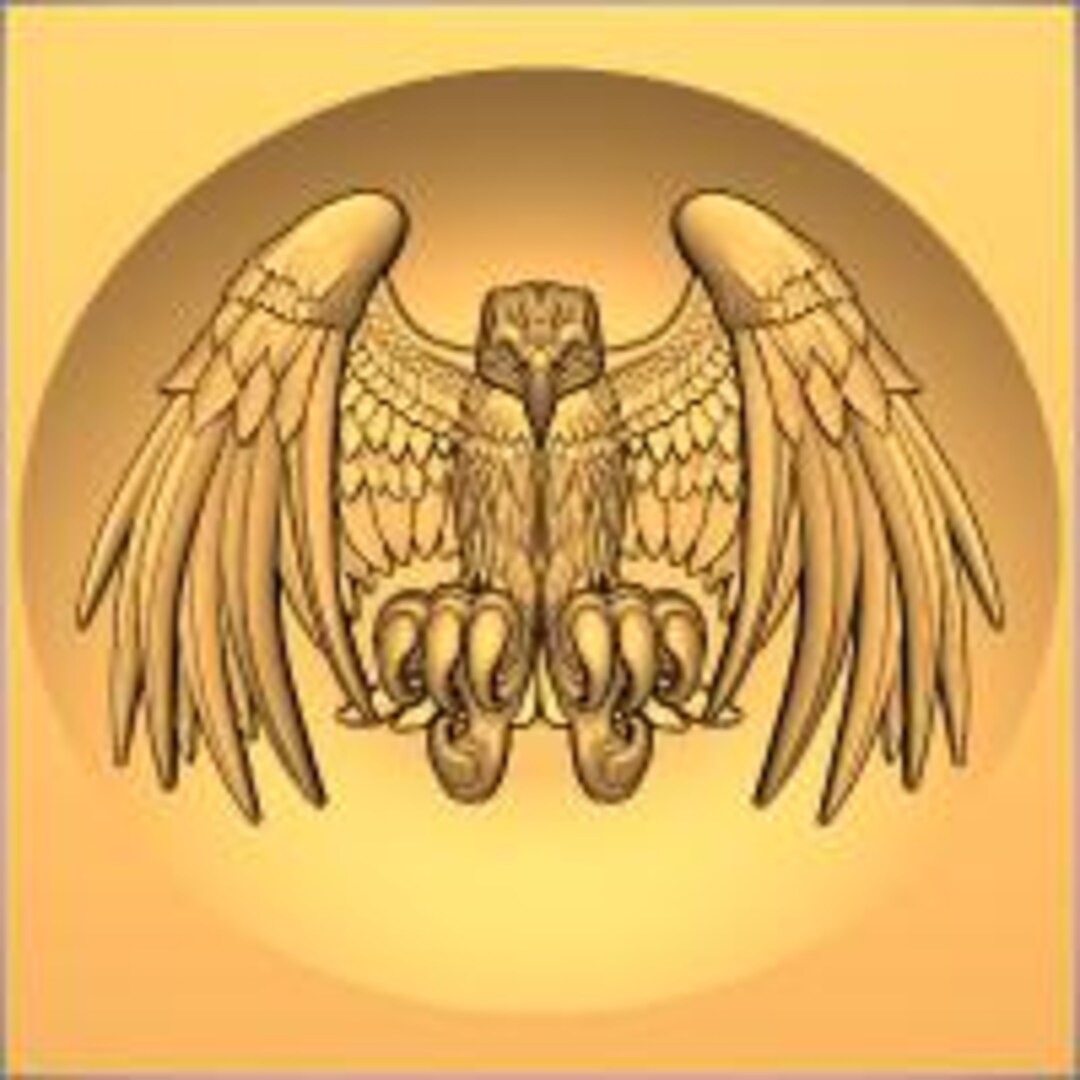 Eagle Claws Out Engraved Wood Block Custom Hardwood Rosette Decorative ...