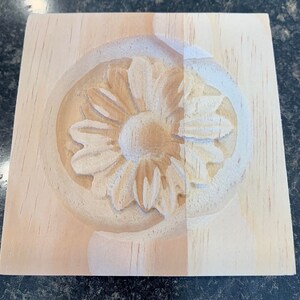 Daisy Flower Engraving Trim Wood, Corner Trim Block, Door Trim Block ...