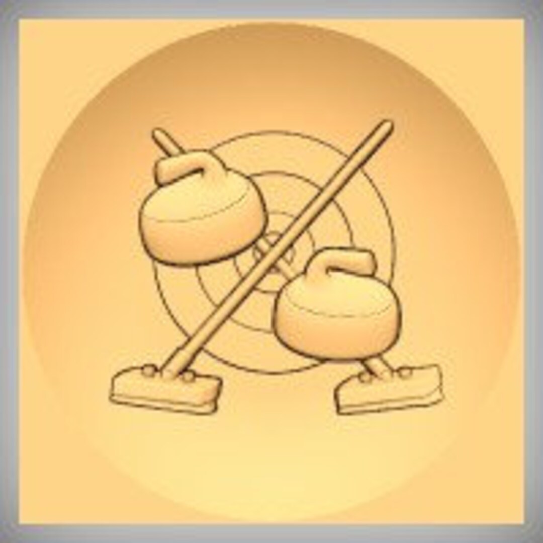 Curling Sport Engraved Wood Corner Trim Block: Home Decor Rosette - Etsy