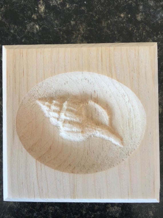 Conch Sea Shell Ocean Nautical Engraving Trim Wood Corner | Etsy