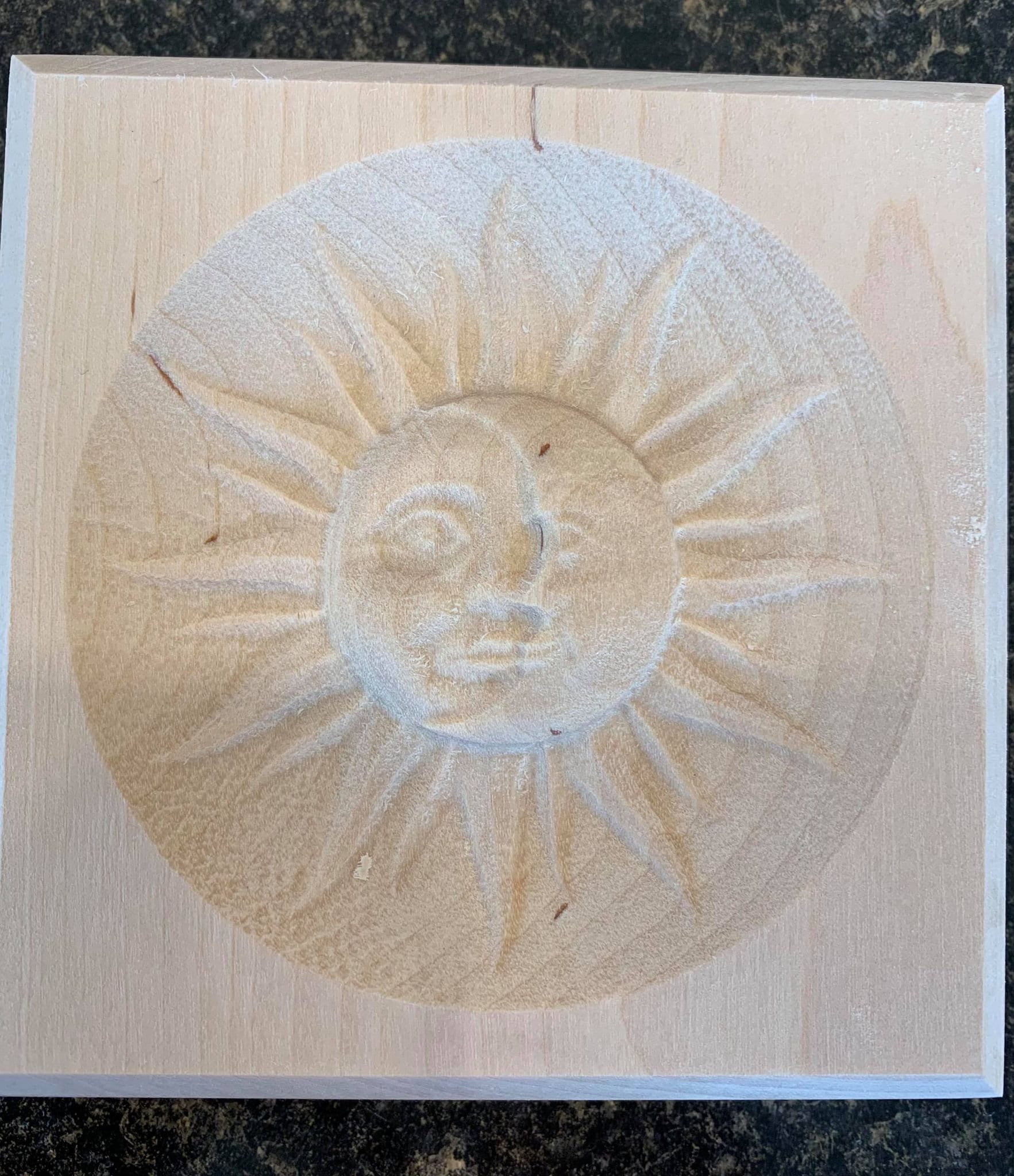 Half Sun Moon Engraving Trim Wood Corner Trim Block Door - Etsy UK