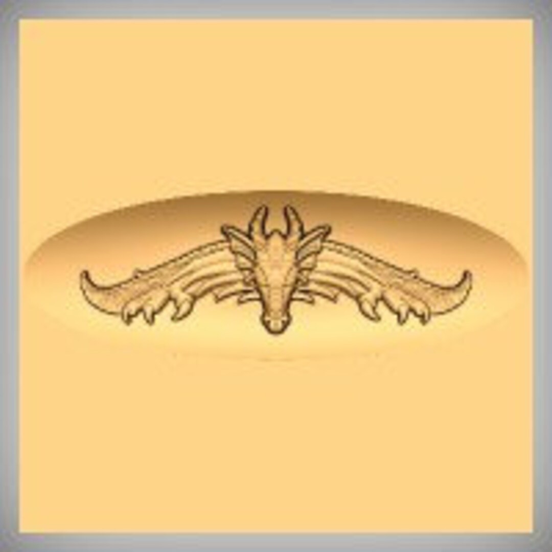 Dragon Flourish 2 Engraved Wood Block Custom Hardwood Rosette ...