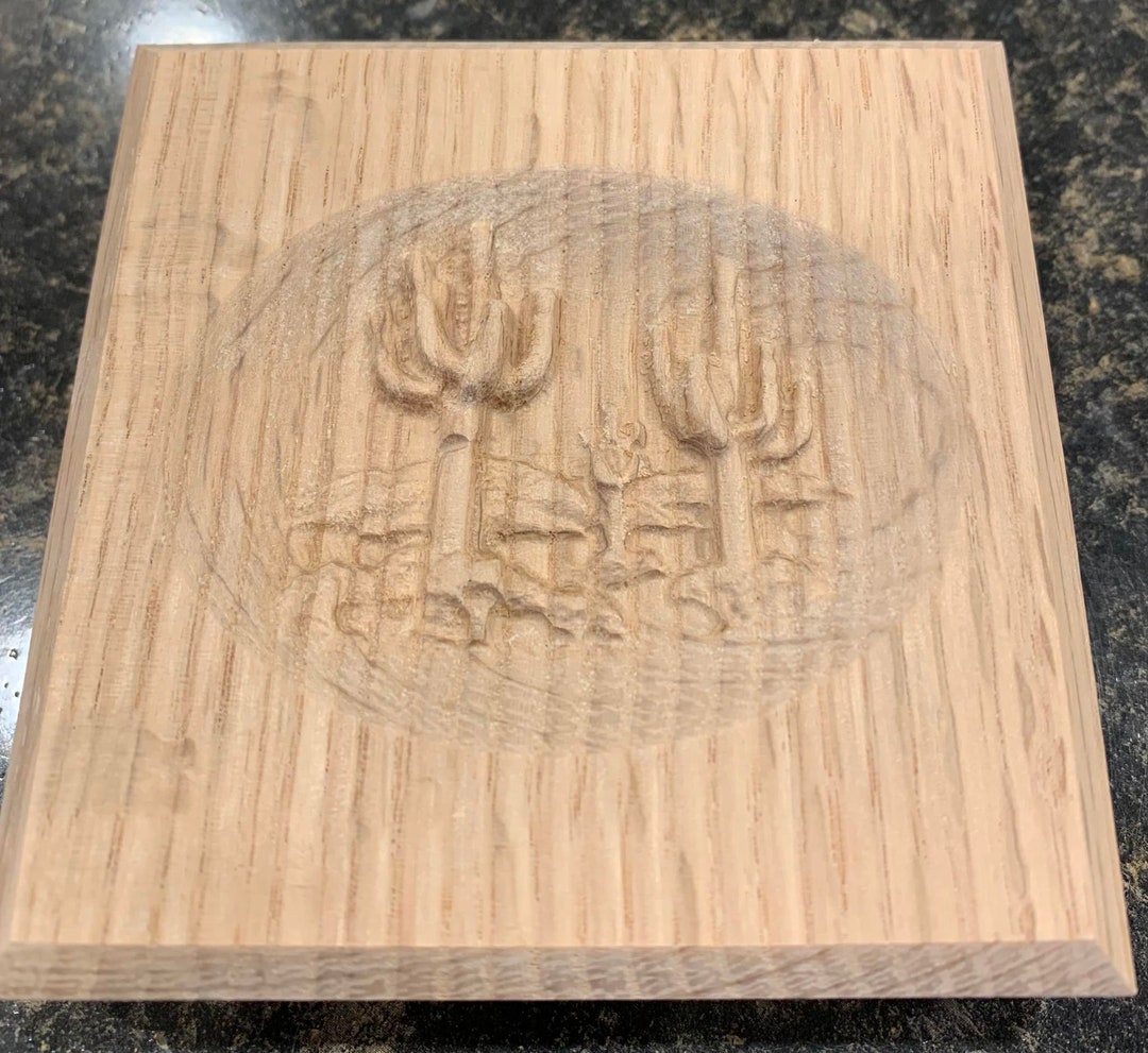 Saguaro Scene Cactus Engraving Trim Wood, Corner Trim Block, Door Trim ...