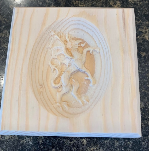 Dragon 3 Engraving Trim Wood Corner Trim Block Door Trim - Etsy