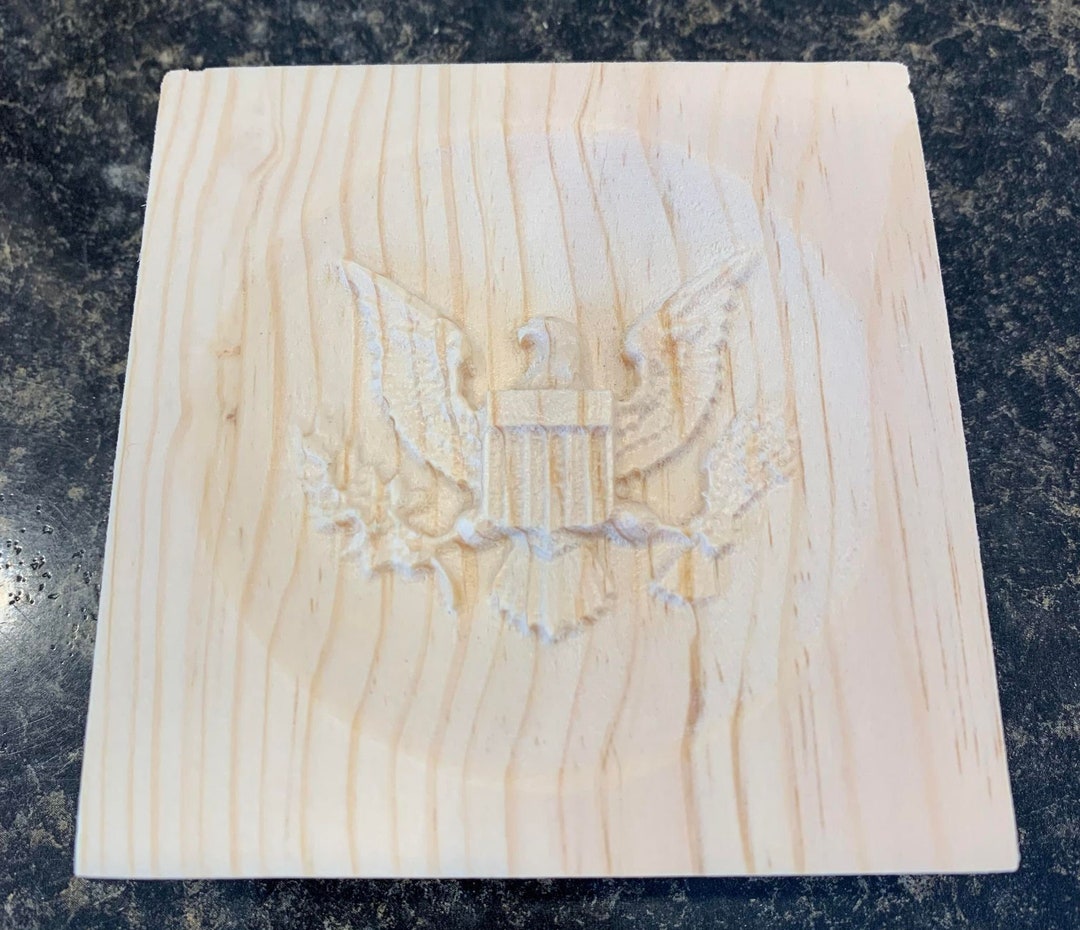 USA Eagle Engraving Trim Wood Corner Trim Block Door Trim - Etsy