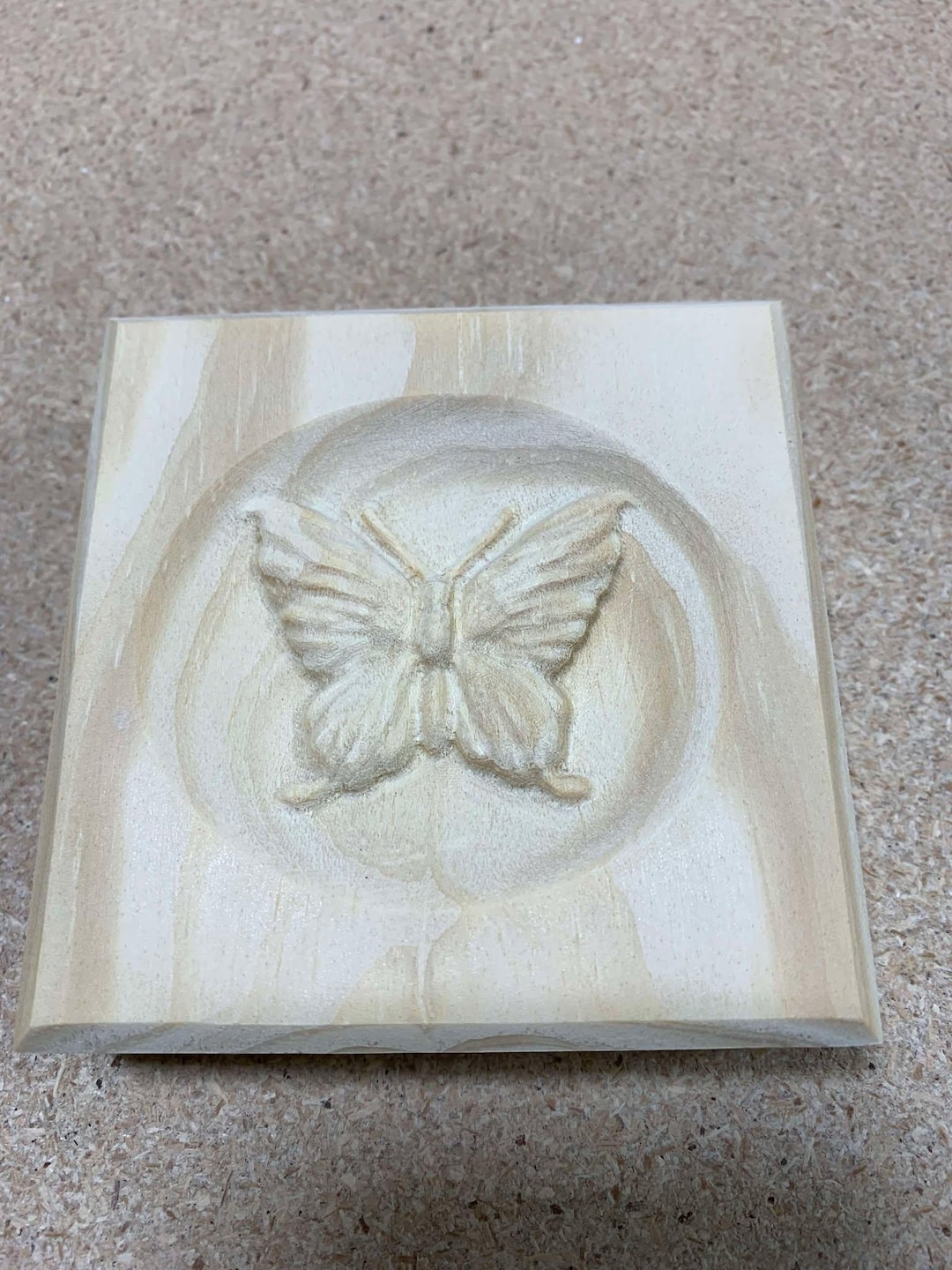 Butterfly 2 Engraving Trim Wood, Corner Trim Block, Door Trim Block ...
