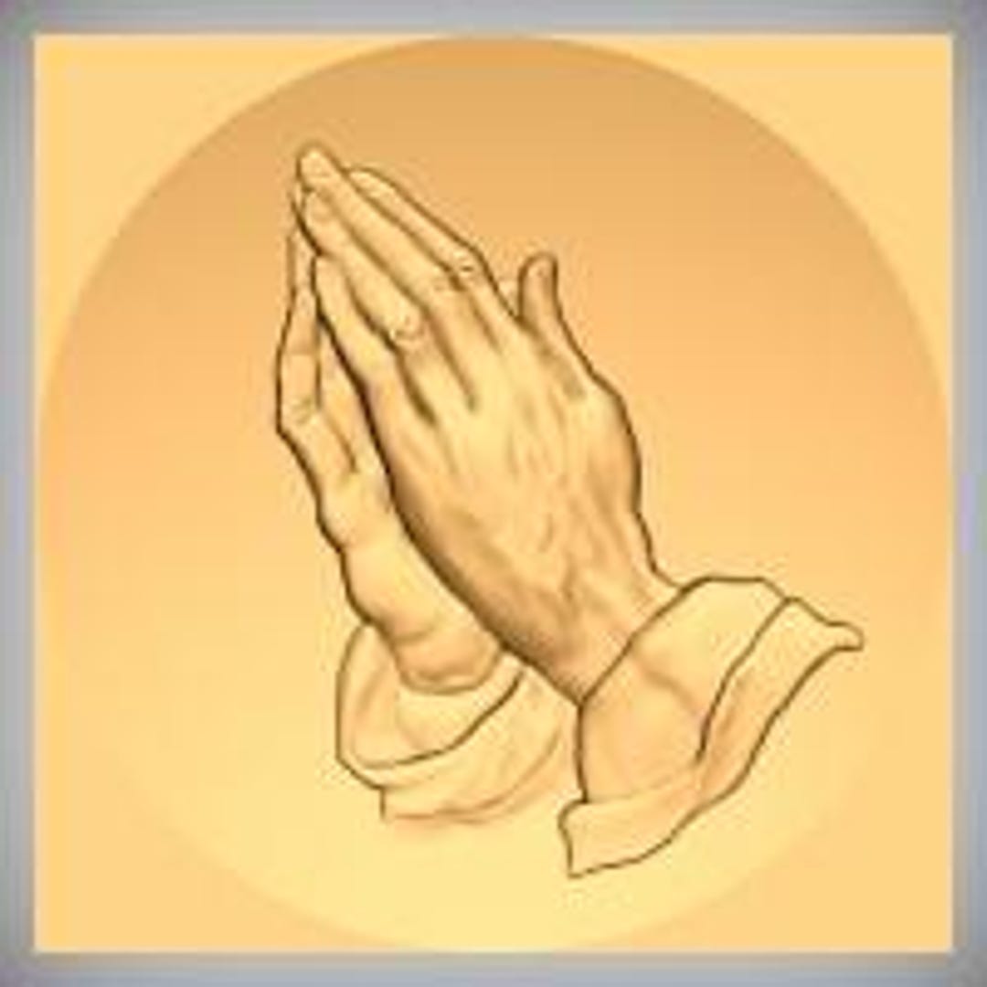 Praying Hands Engraving Trim Wood, Corner Trim Block, Door Trim Block ...